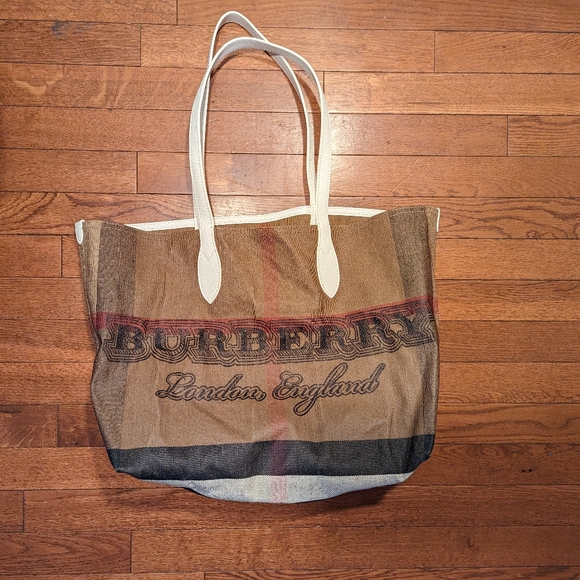 Burberry | Bags | Burberry Coates Canvas Tote Medium | Poshmark